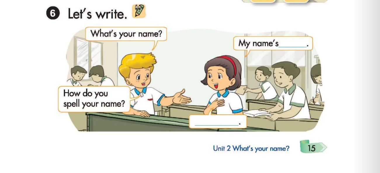 Tiếng Anh 3 - Giải bài tập Unit 2: What's your name? - Lesson 2